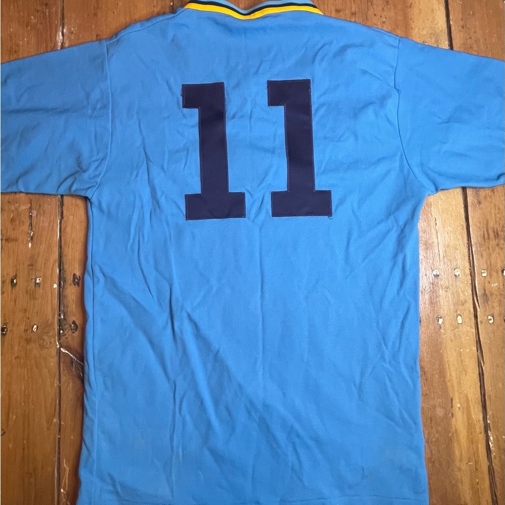 Rare Vintage Bright Baby Blue 1970s Baseball Jersey. … - Gem